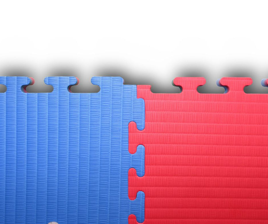 Red Blue 30mm Tatami 1m x 1m for BJJ & Groundwork — Jigsawmats4martialarts