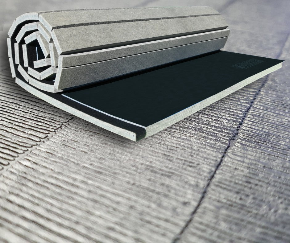 3m x 1.5m x 40mm Roll Out Mats Velcro **Black** — Jigsawmats4martialarts