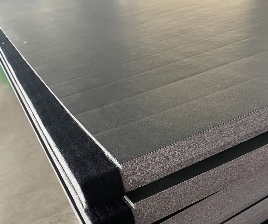 6m x 1.5m x 40mm Roll Out Mats - SMOOTH - Velcro **BLACK ...